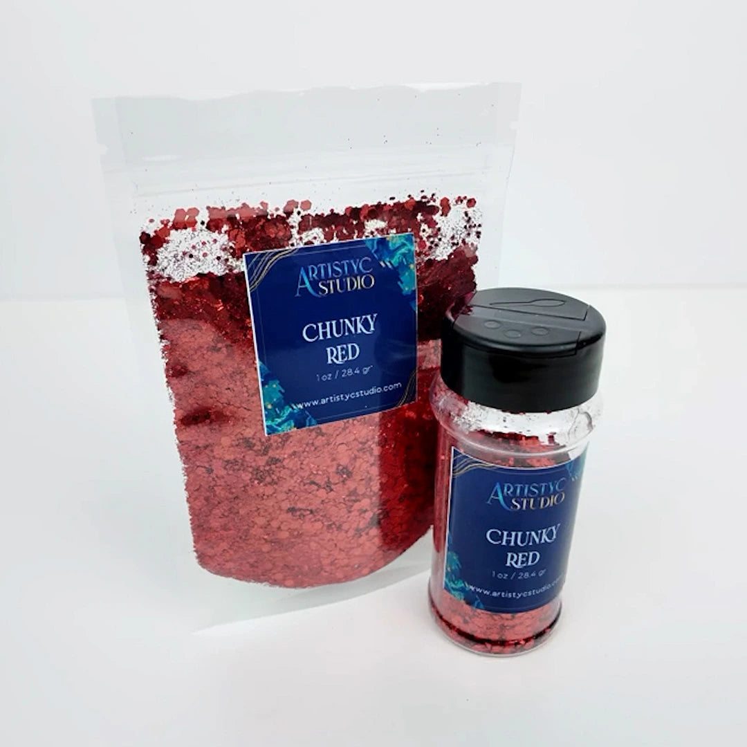 Glitter Chunky Red | 1 oz. | Artistyc Studio